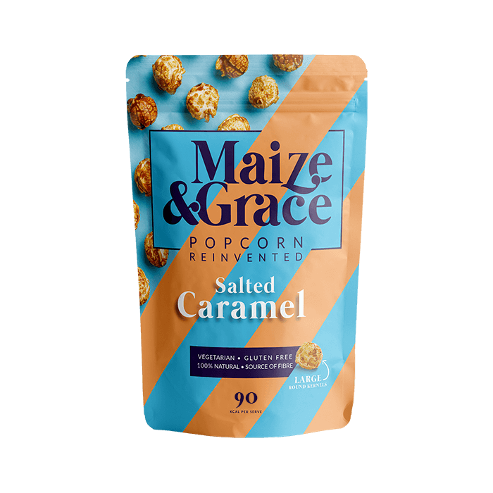 Maize & Grace – Popcorn – Salted Caramel – 8x60g - Artisan Food Club