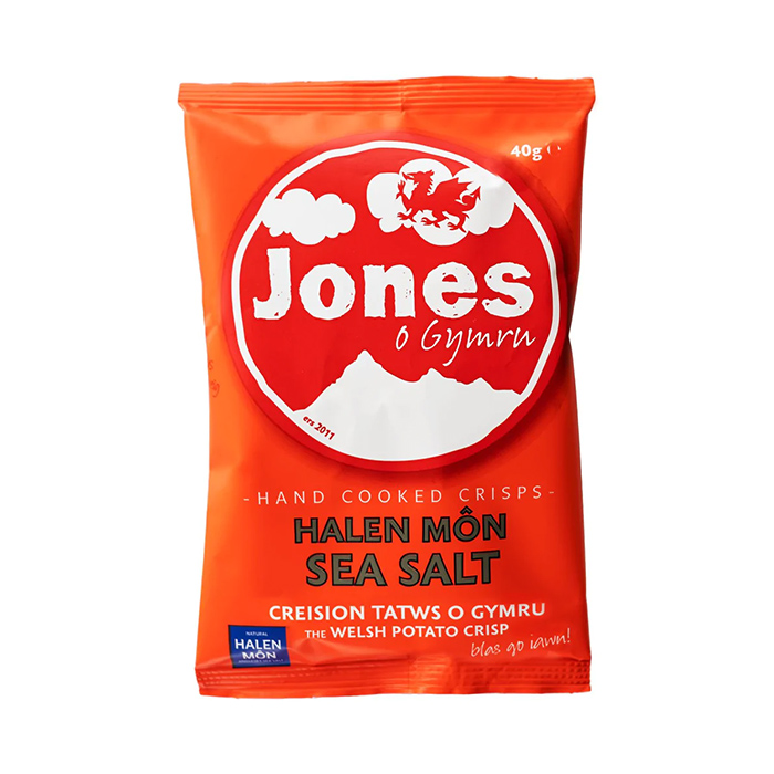 Calon Lan – Jones Hand Cooked Crisps – Halen Mon Sea Salt – 24x40g ...